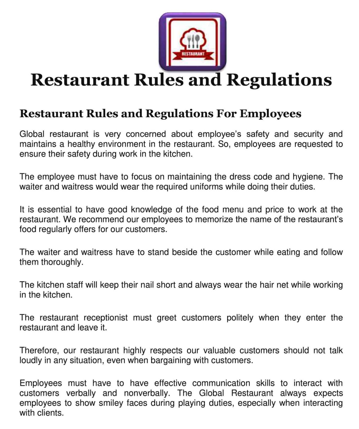 Rules And Regulations