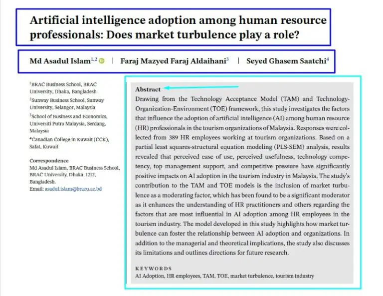 Research Paper Abstract Example And Sample Apa